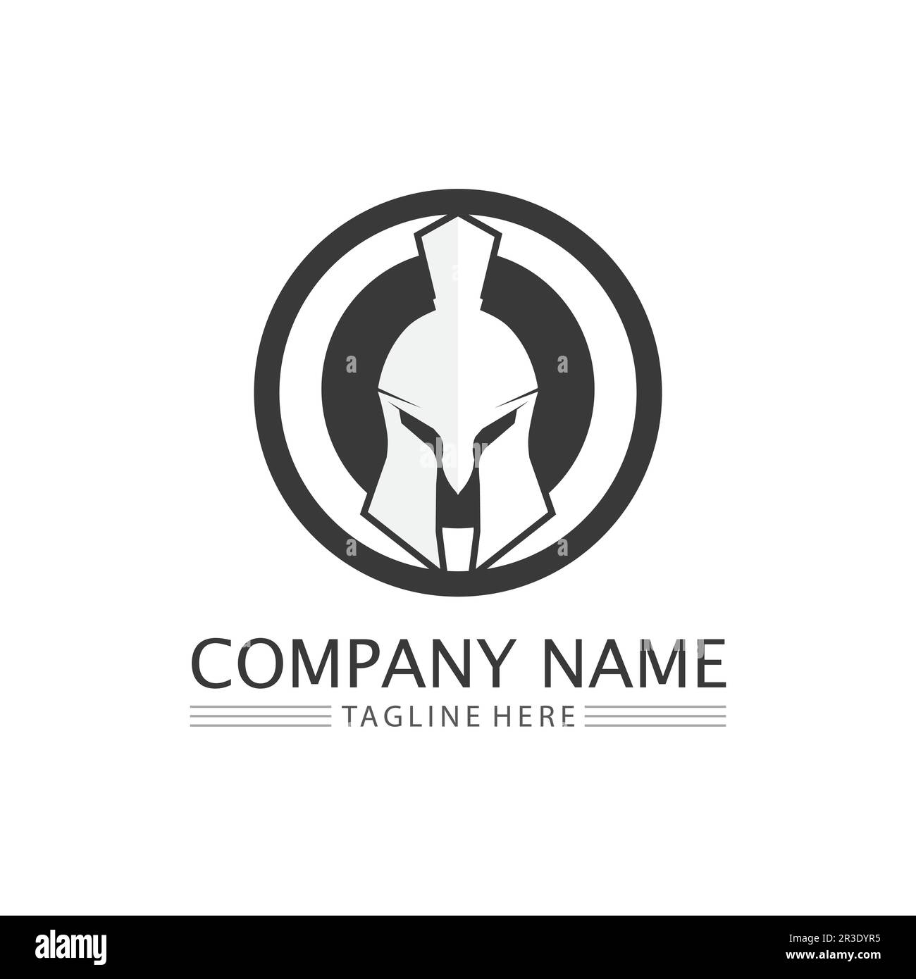 Spartan Helmet logo and gladiator, power, vintage, sword, safety ...