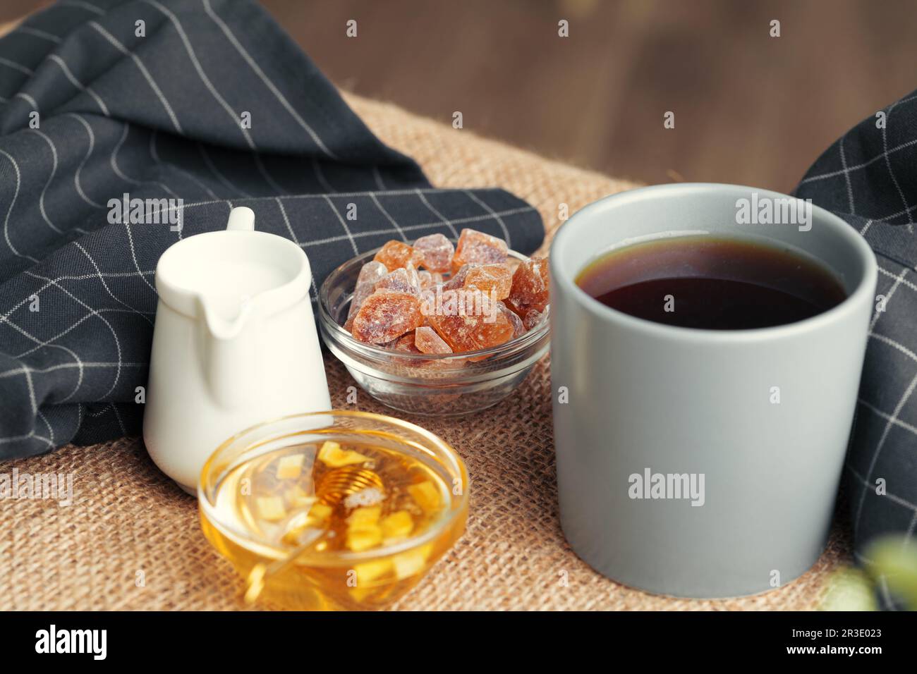 Hot masala chai, tea with milk poured over close up Stock Photo - Alamy