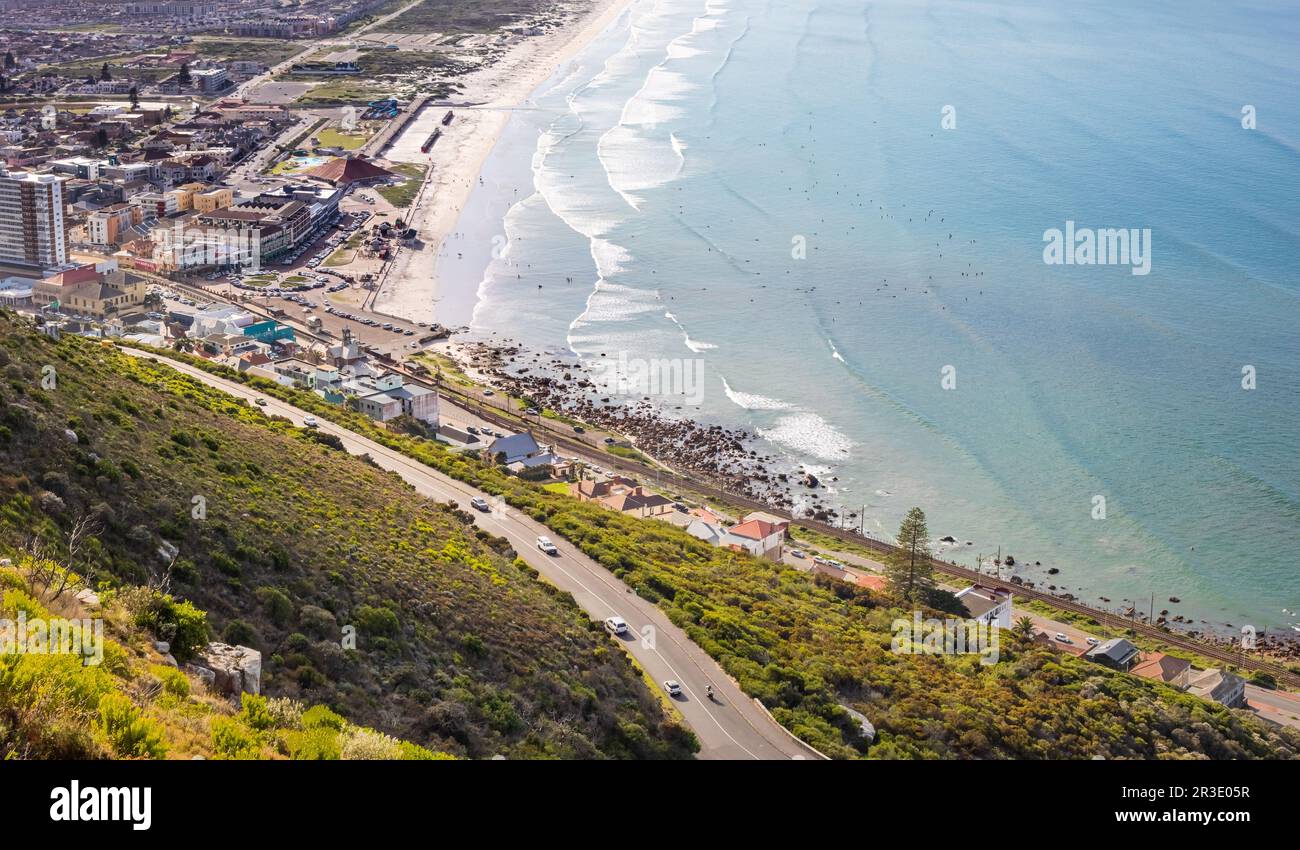 Elevated view muizenberg beach hi-res stock photography and images - Alamy