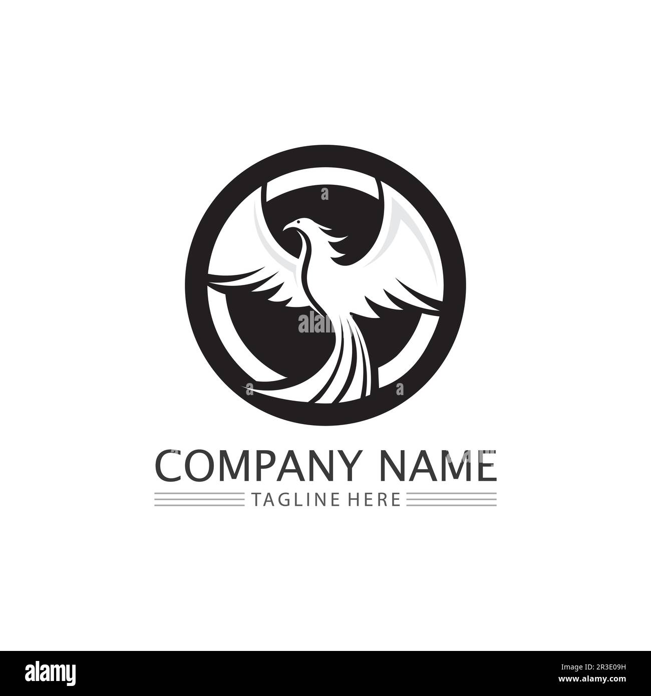 phoenix bird symbol and logo design vector illustration Stock Vector ...