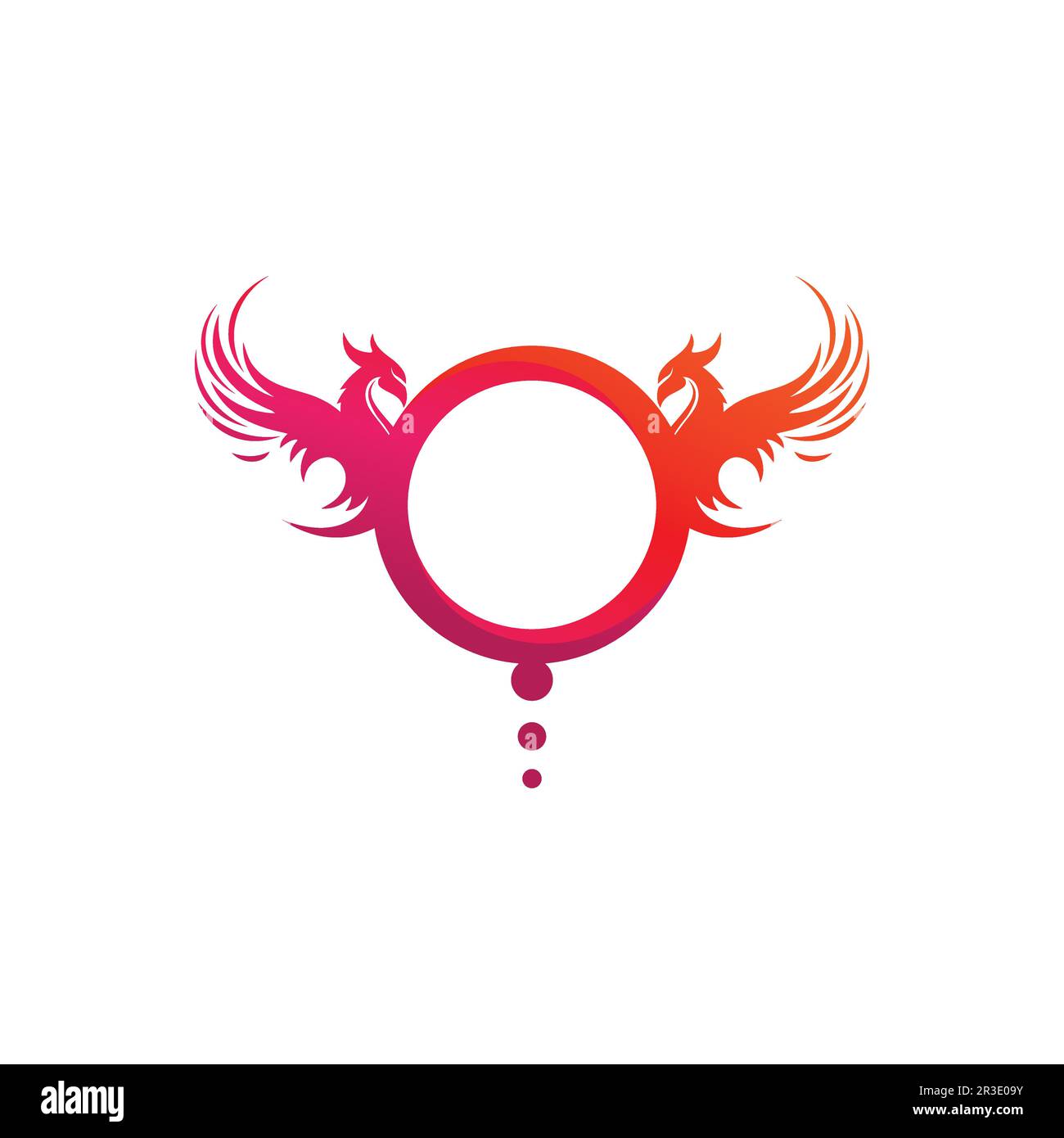 phoenix bird symbol and logo design vector illustration Stock Vector ...
