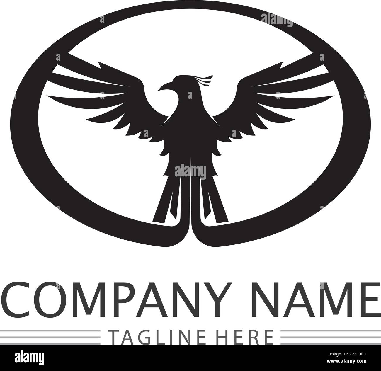 phoenix bird symbol and logo design vector illustration Stock Vector ...