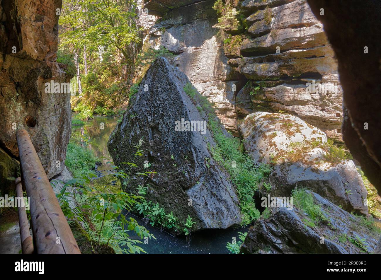 Elbe Sandstone Mountains Edmundsklamm Hrensko Stock Photo - Alamy