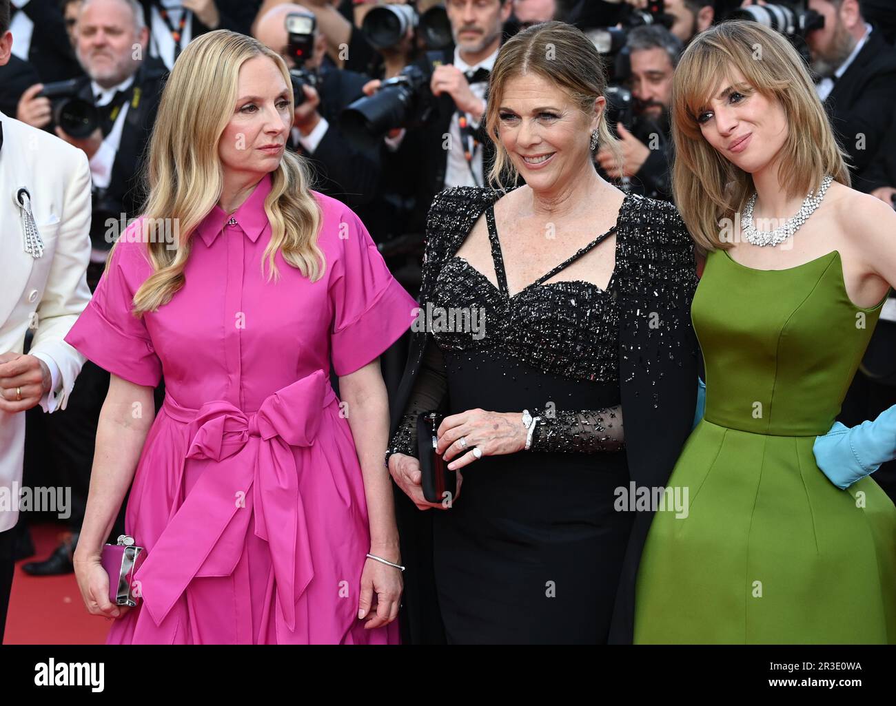 (left to right) Hope Davis, Rita Wilson and Maya Hawke attending the ...