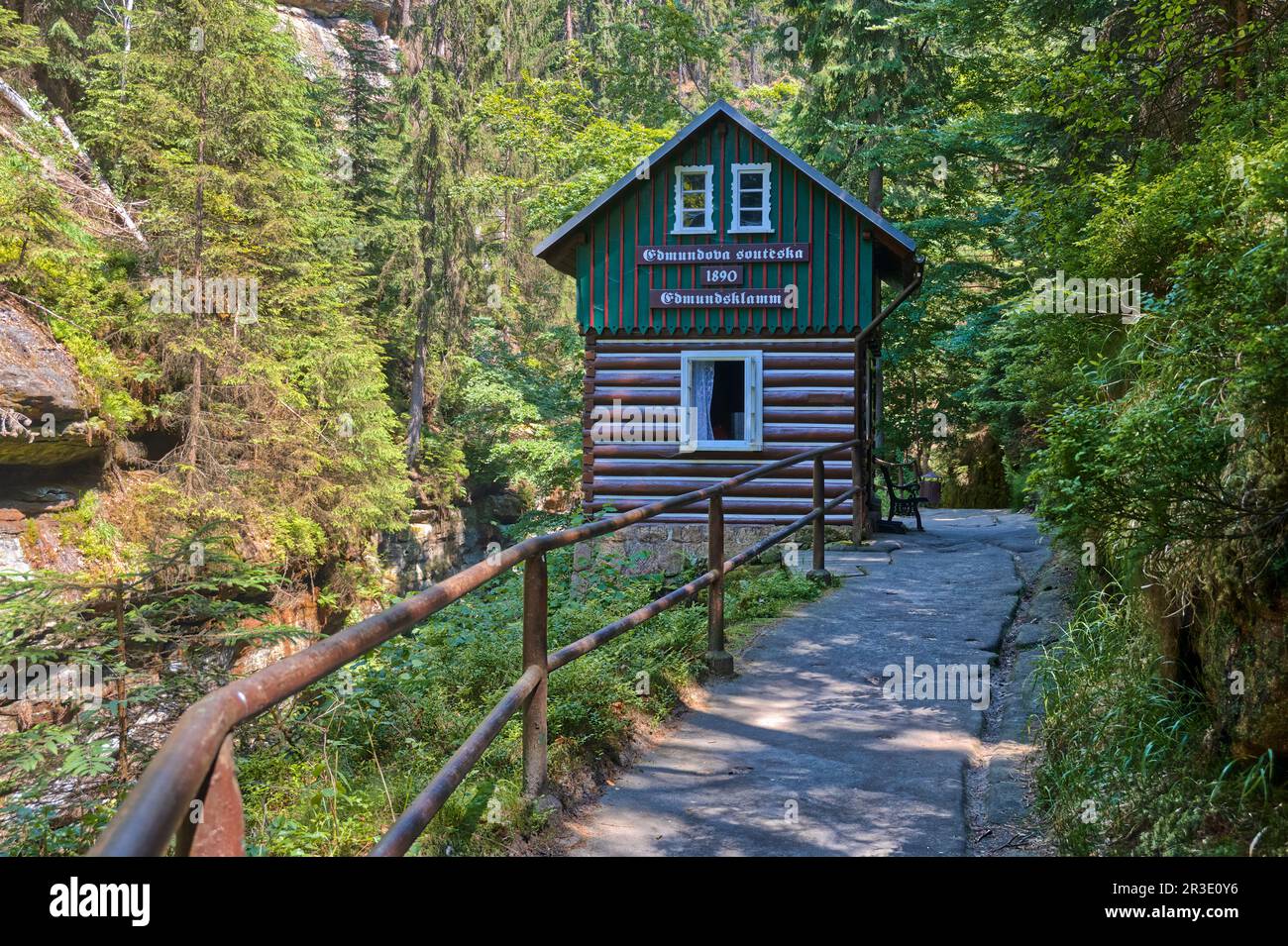 Elbe Sandstone Mountains Edmundsklamm Hrensko Stock Photo - Alamy