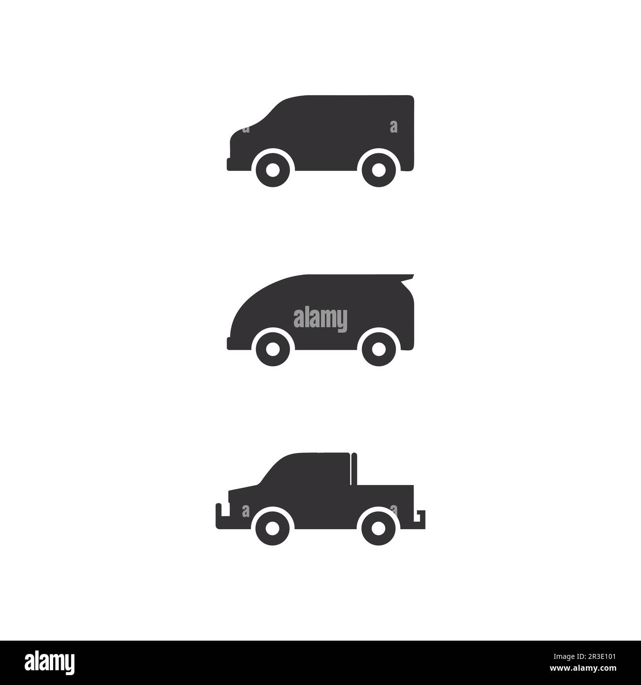 Car icons and vector logo automobiles for travel truck bus and other ...