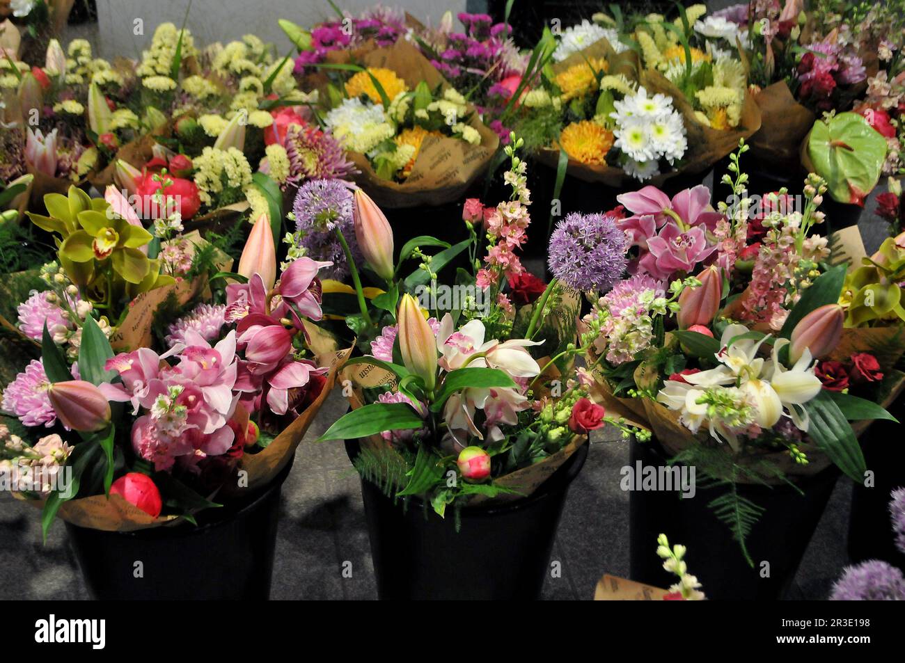 23 May 2023/ Flower bouquets display at floower shop in danish capital ...
