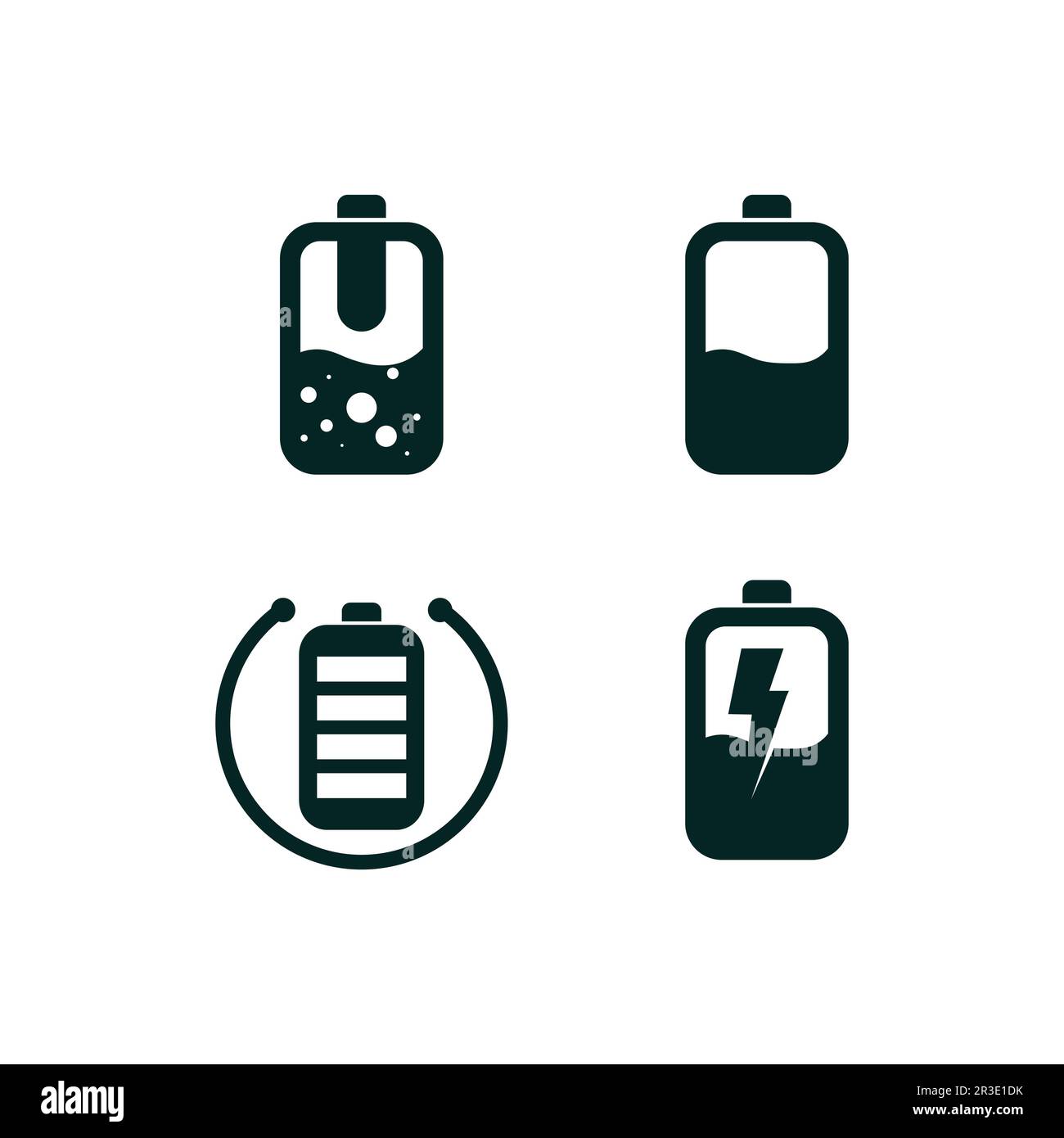 Battery icon and charging, charge indicator Vector logo design level ...