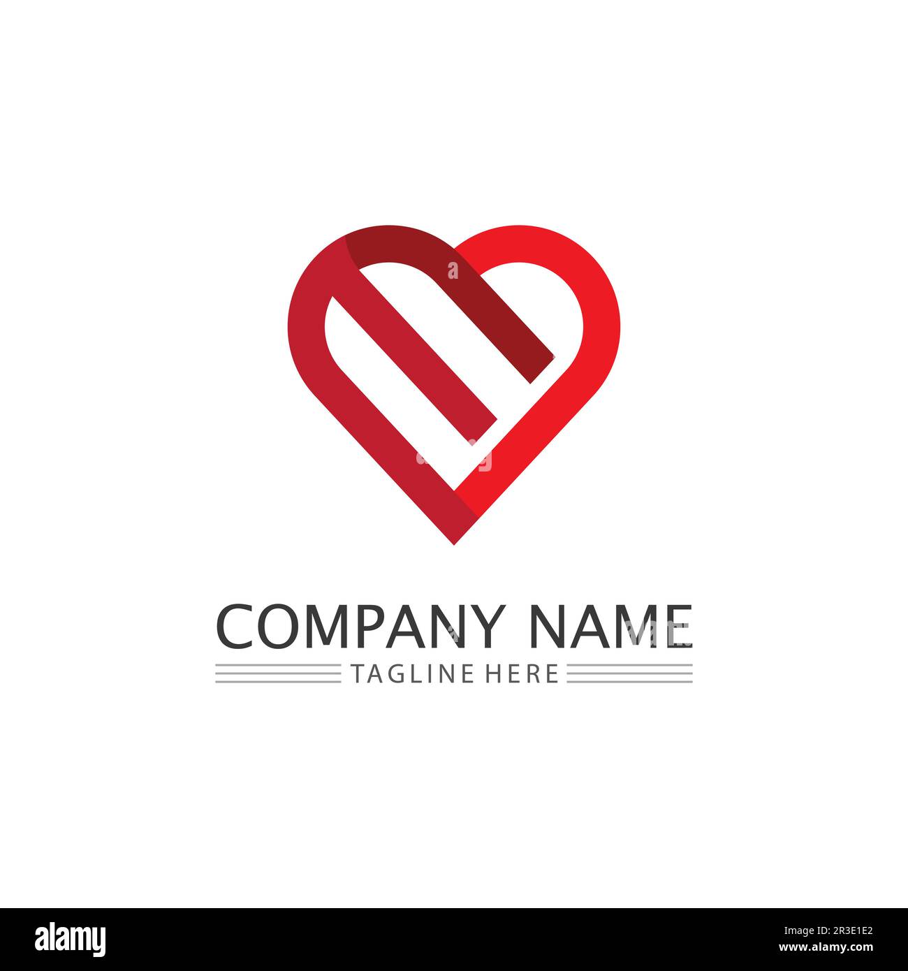 Heart logo and Beauty Love Vector icon valentine and romantic ...