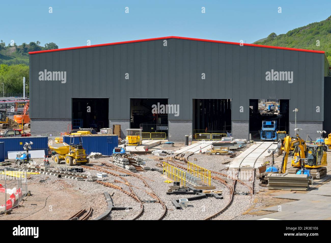 Taffs Well, Cardiff, Wales - May 2023: Front exterior view of a new ...