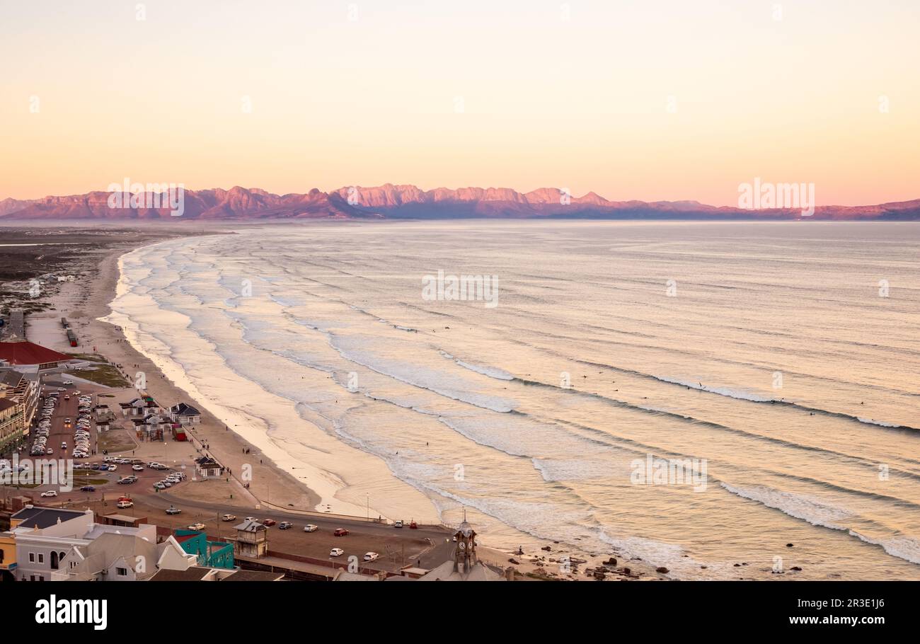 Elevated panoramic view of Muizenberg beach Cape Town Stock Photo - Alamy