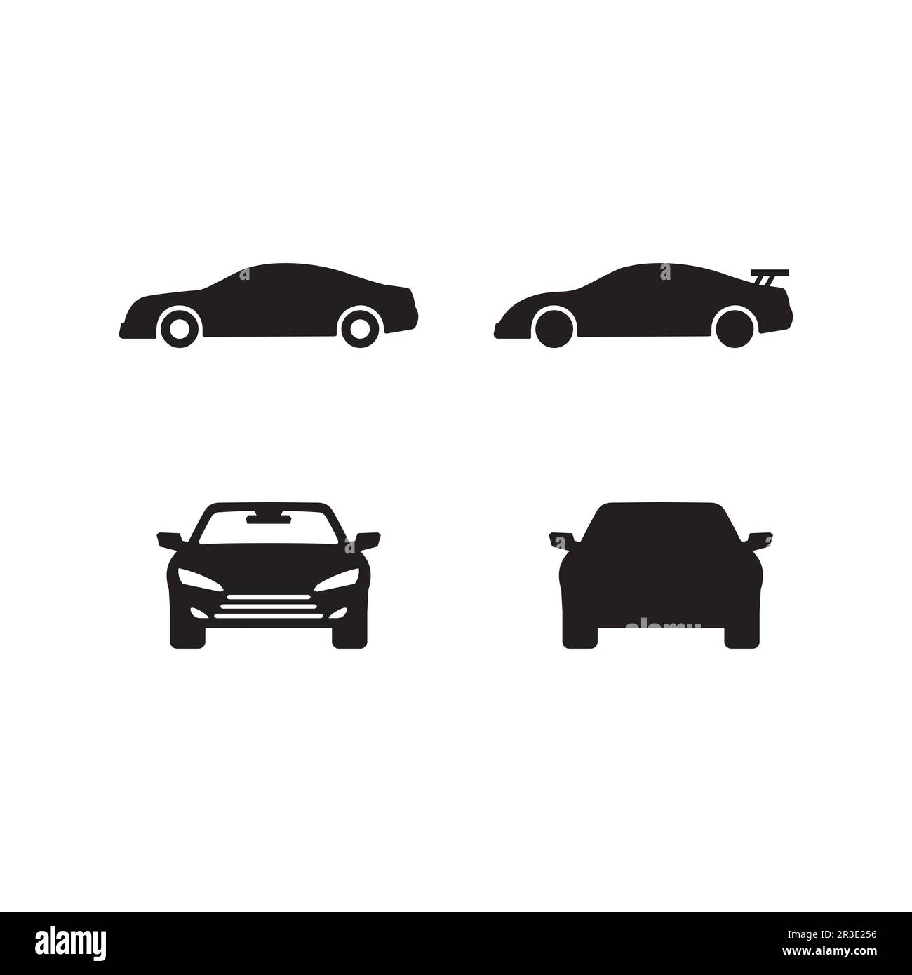Car icons and vector logo automobiles for travel truck bus and other ...