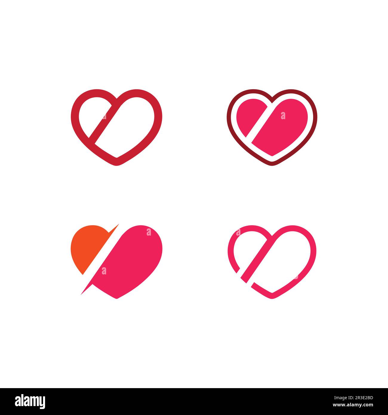Heart logo and Beauty Love Vector icon illustration design Template ...