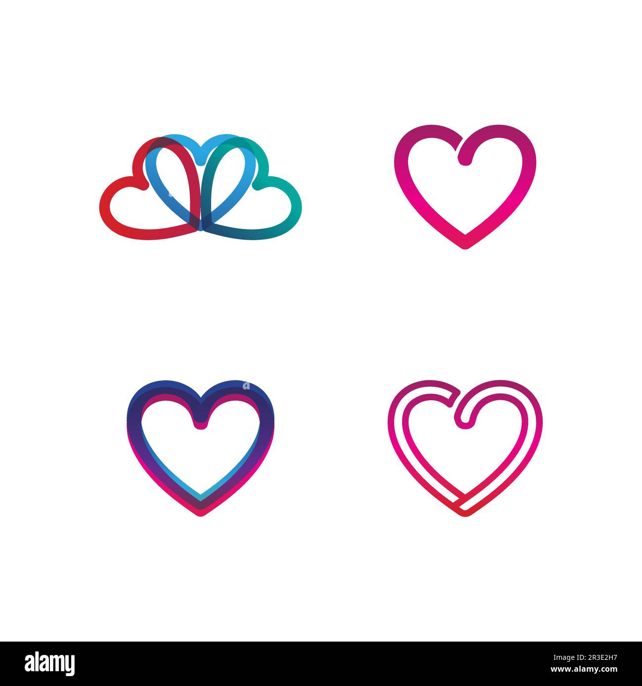 Heart logo and Beauty Love Vector icon illustration design Template ...