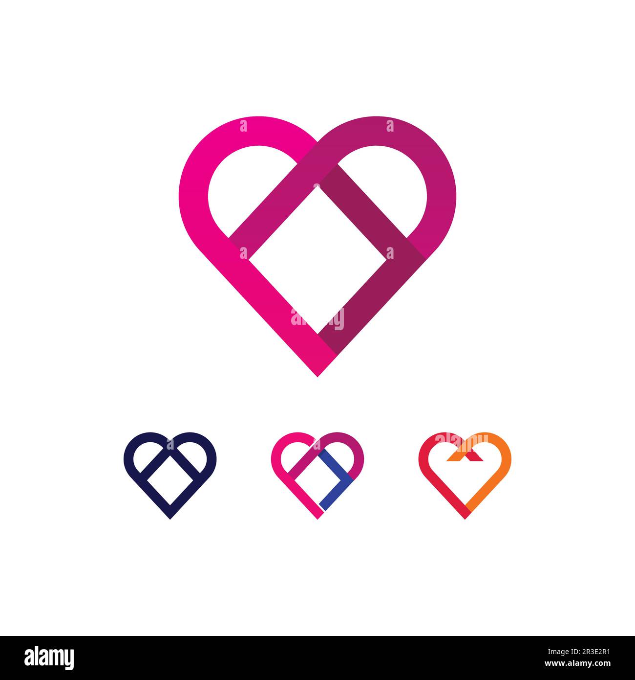 Heart logo and Beauty Love Vector icon illustration design Template ...