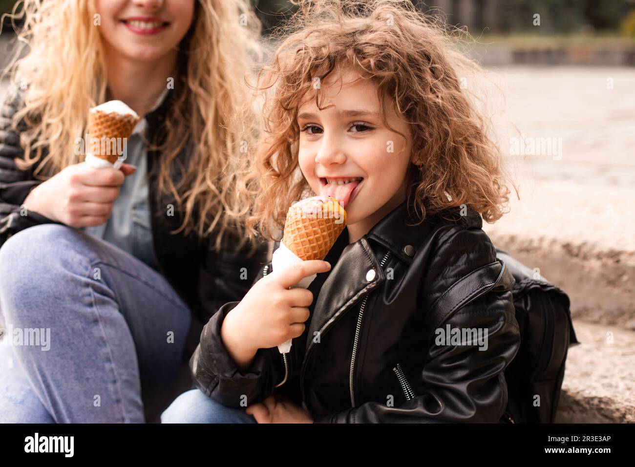 Walking with ice cream hi-res stock photography and images - Alamy