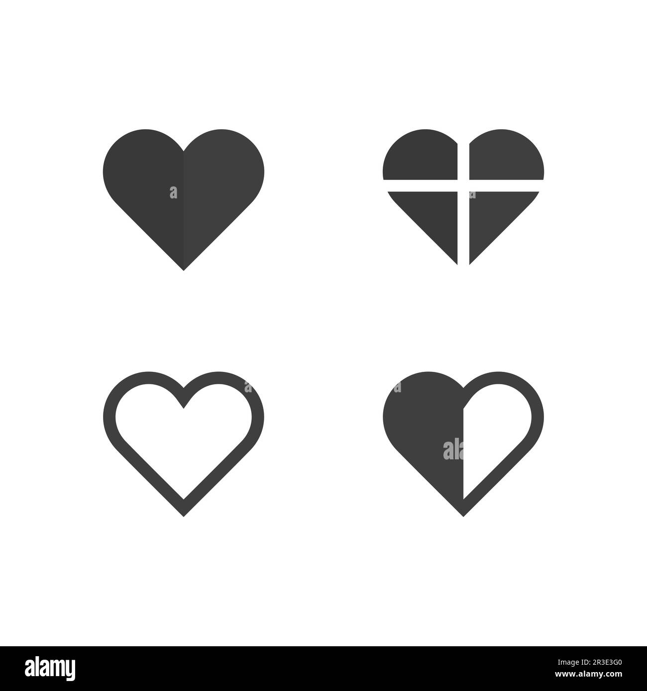 Heart logo and Beauty Love Vector icon valentine and romantic ...