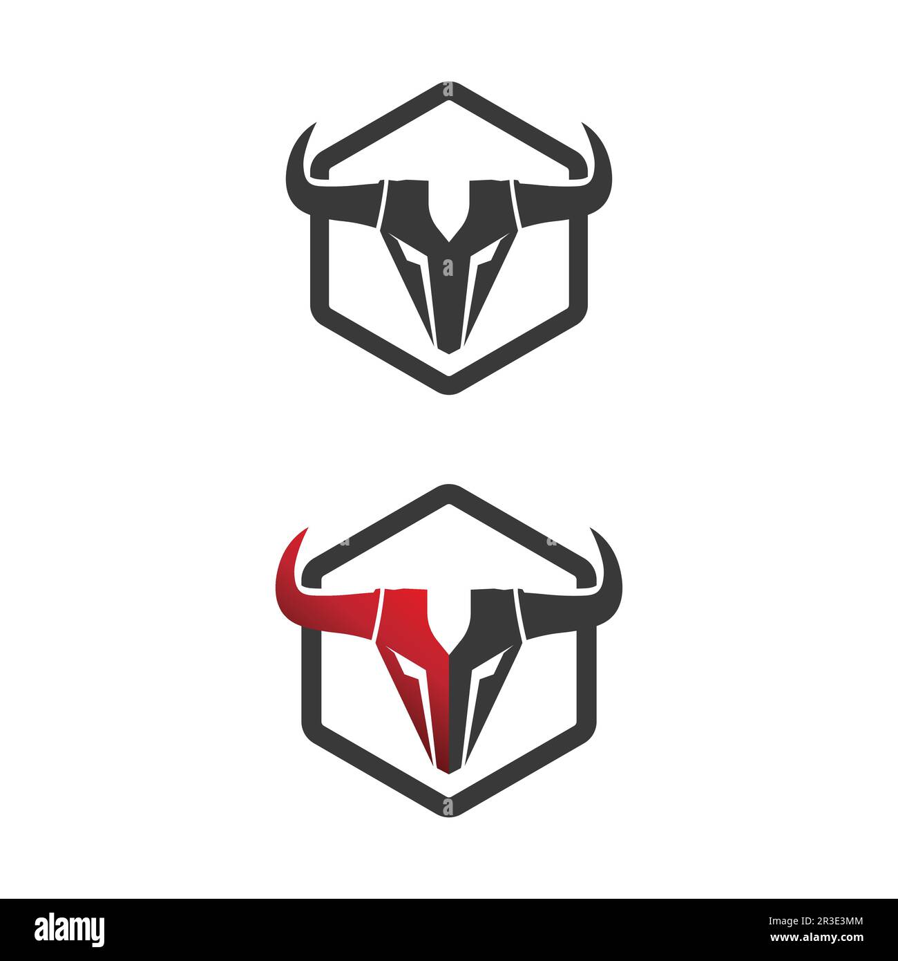 Bull and buffalo head cow animal mascot logo design vector for sport ...