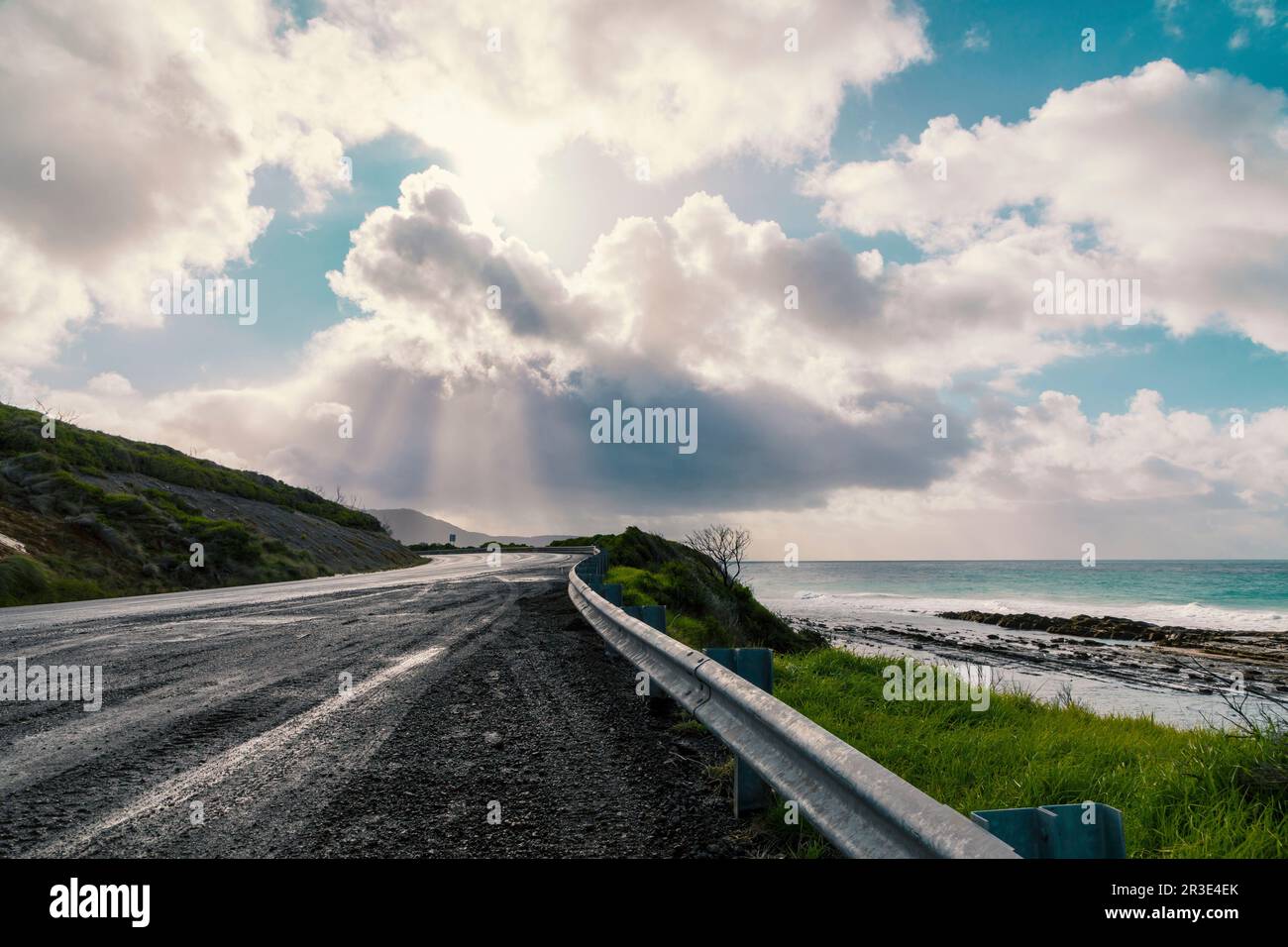 Photograph of the rugged coastline and scenery along the Great Ocean ...