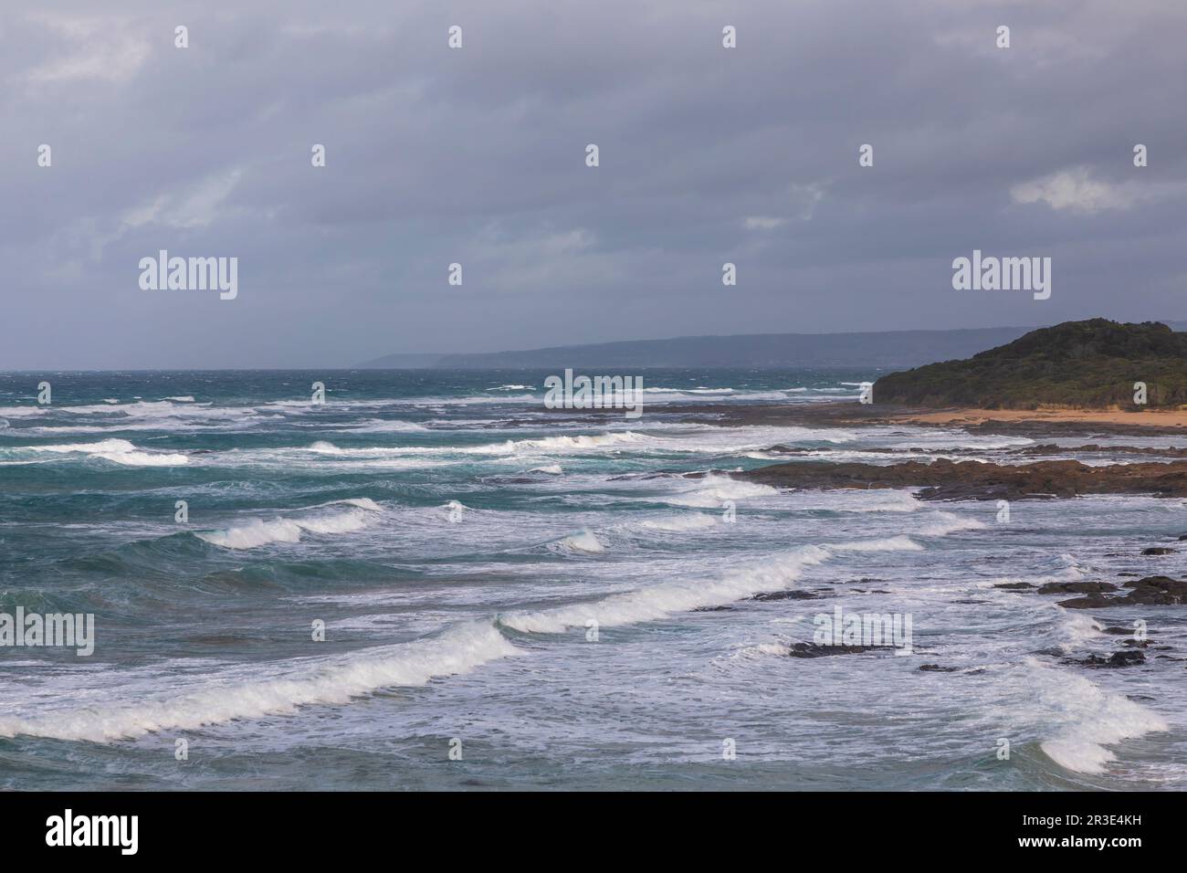 Photograph of the rugged coastline and scenery along the Great Ocean ...