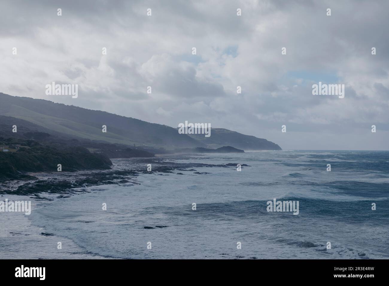Photograph of the rugged coastline and scenery along the Great Ocean ...
