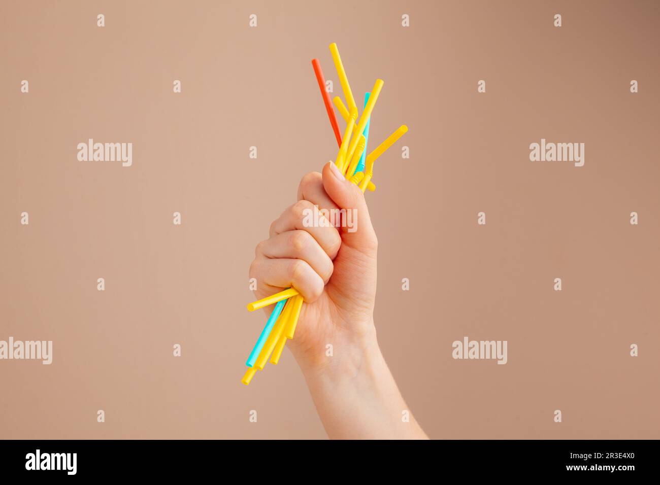 Hands holding plastic garbage, pollution and recycling concept Stock ...