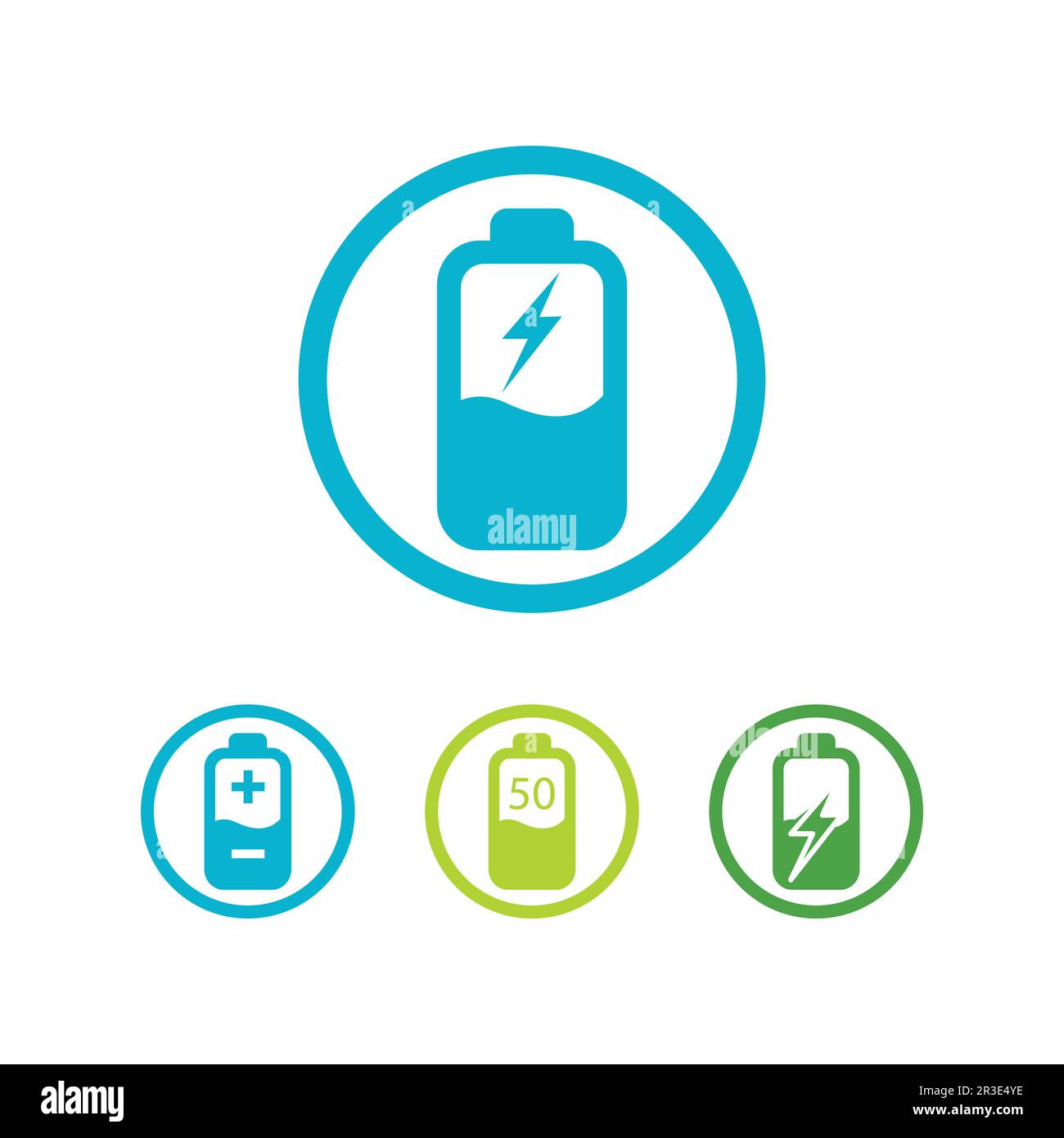 Battery icon and charging, charge indicator Vector logo design level ...