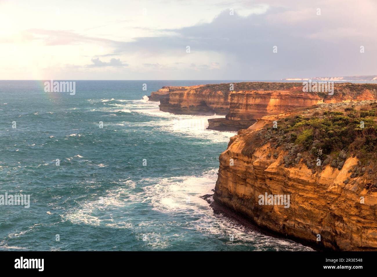 Photograph of the rugged coastline and scenery along the Great Ocean ...