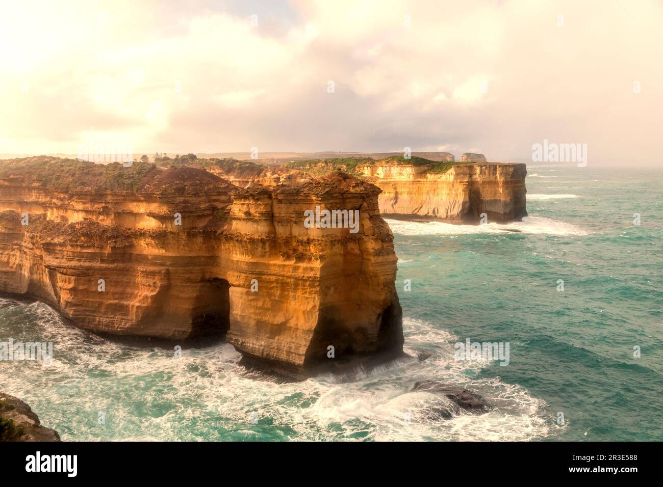 Photograph of the rugged coastline and scenery along the Great Ocean ...