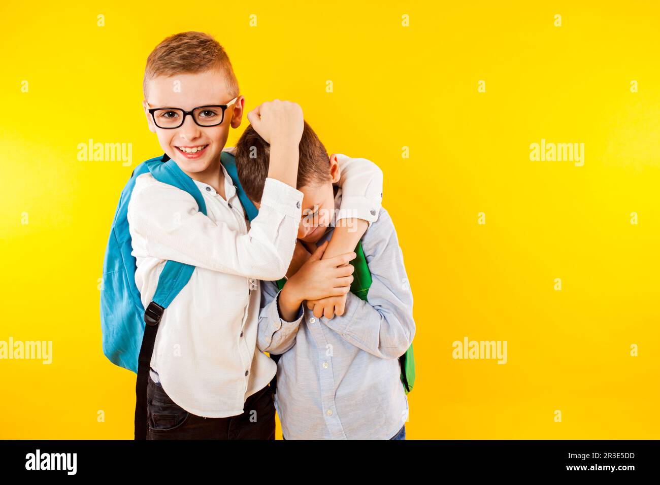 Boys fighting in school hi-res stock photography and images - Alamy
