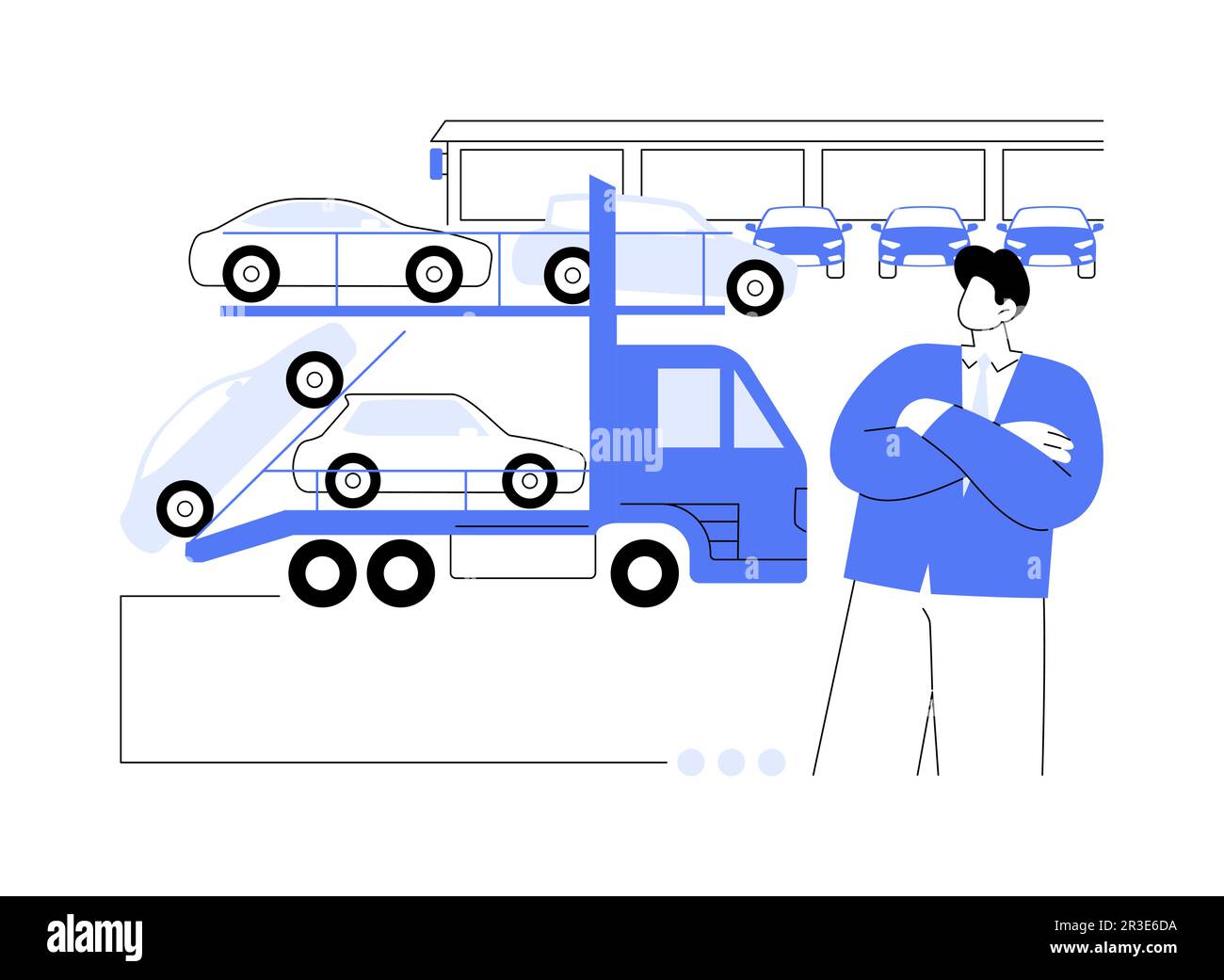 Car hauler abstract concept vector illustration Stock Vector Image ...