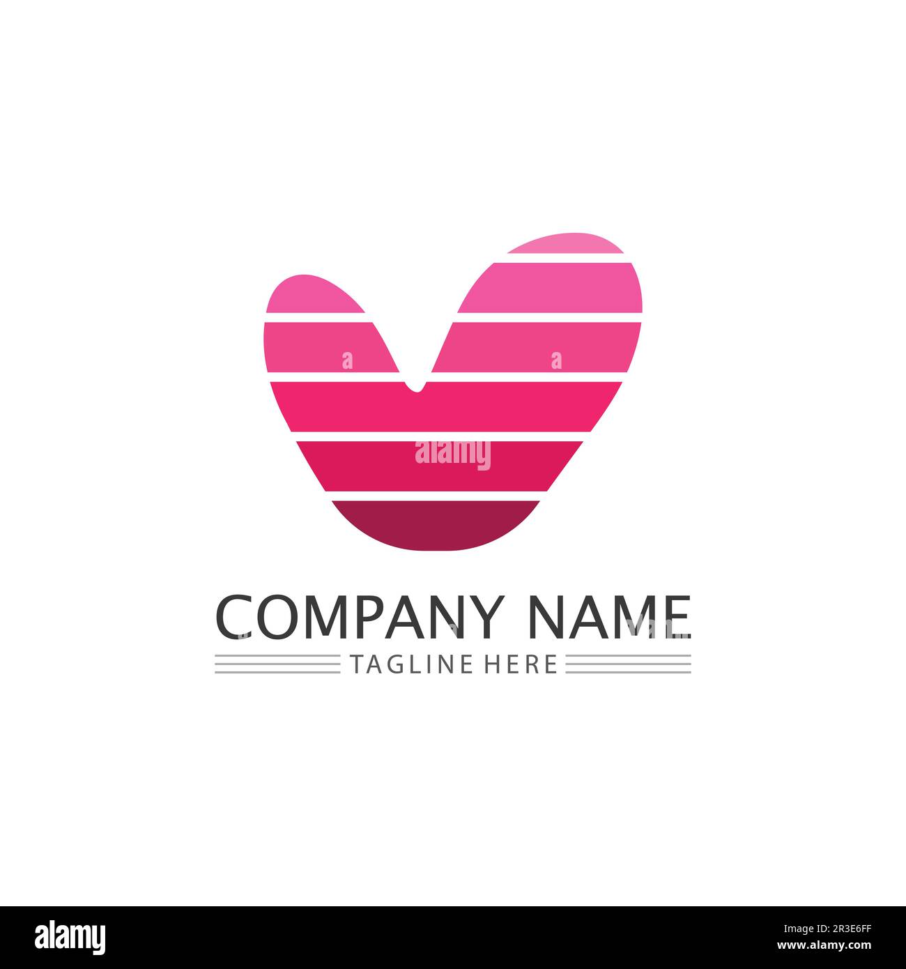 Heart logo and Beauty Love Vector icon valentine and romantic ...