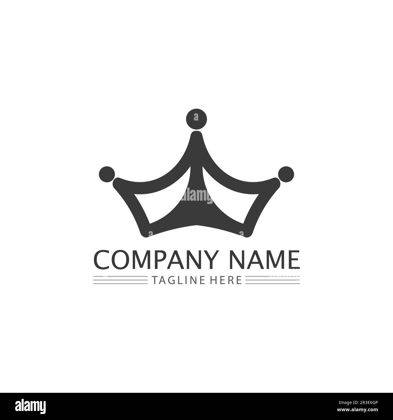 Crown Logo king logo queen logo, princess, Template vector icon ...
