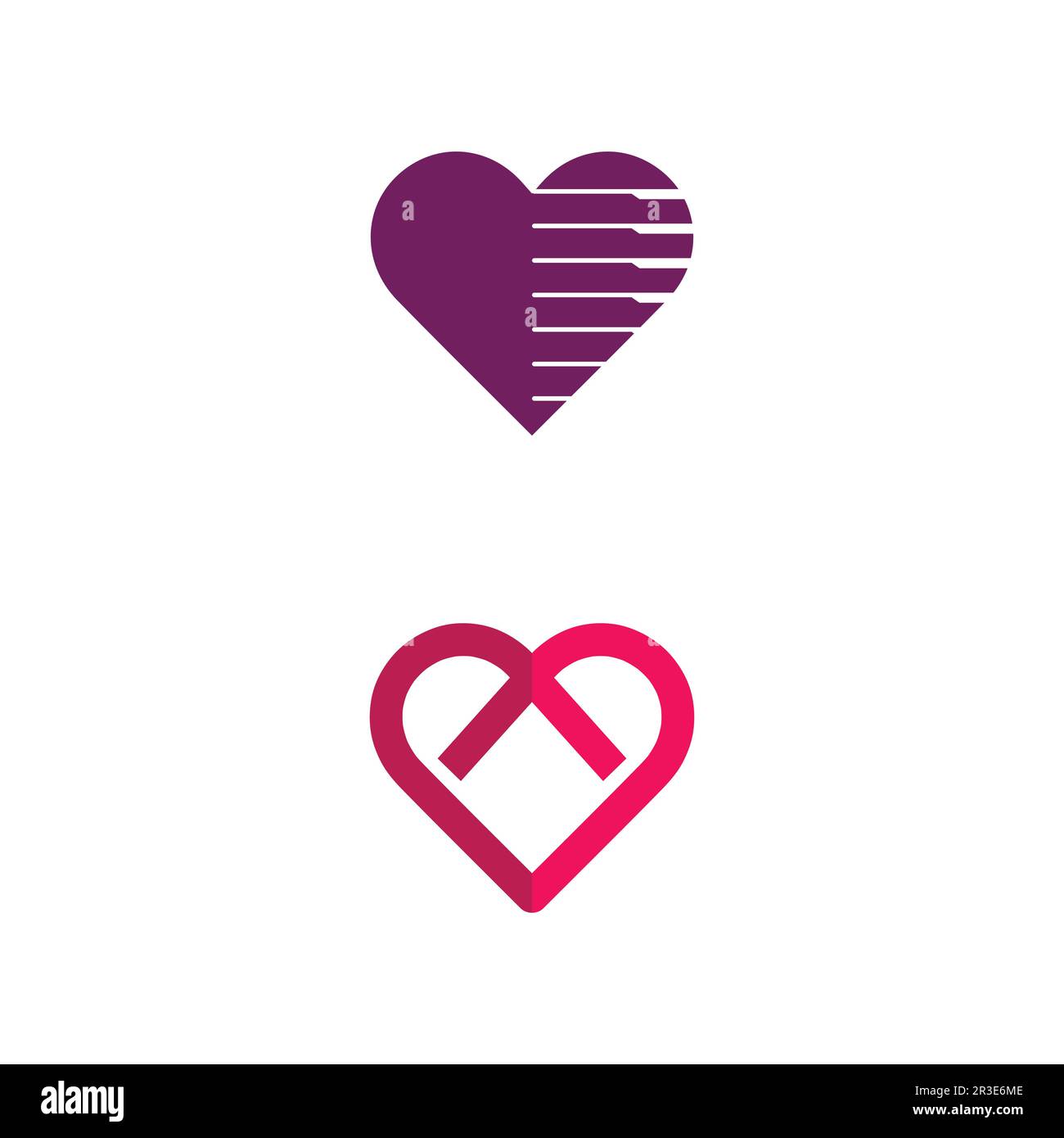 Heart logo and Beauty Love Vector icon valentine and romantic ...