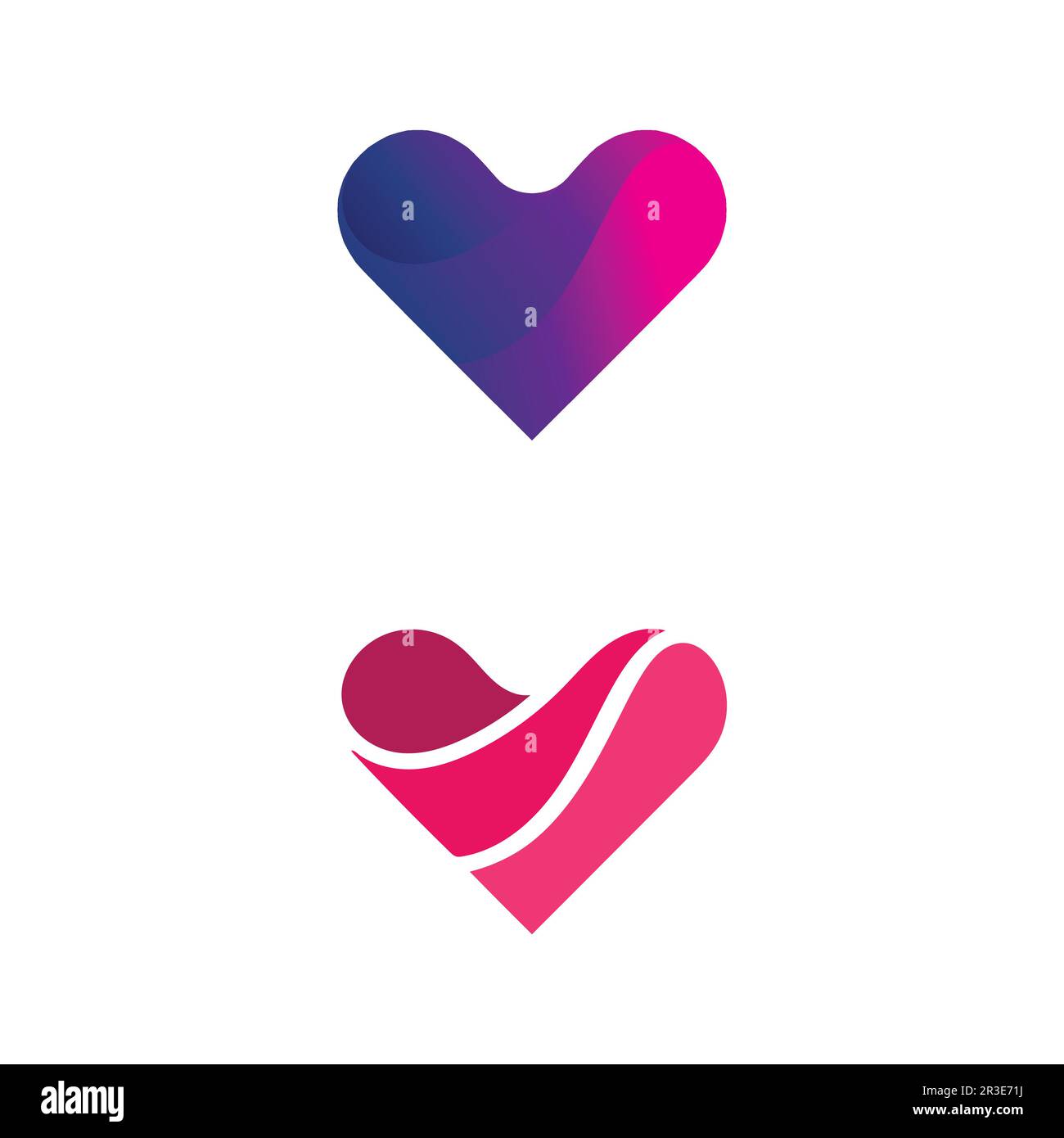 Heart logo and Beauty Love Vector icon valentine and romantic ...