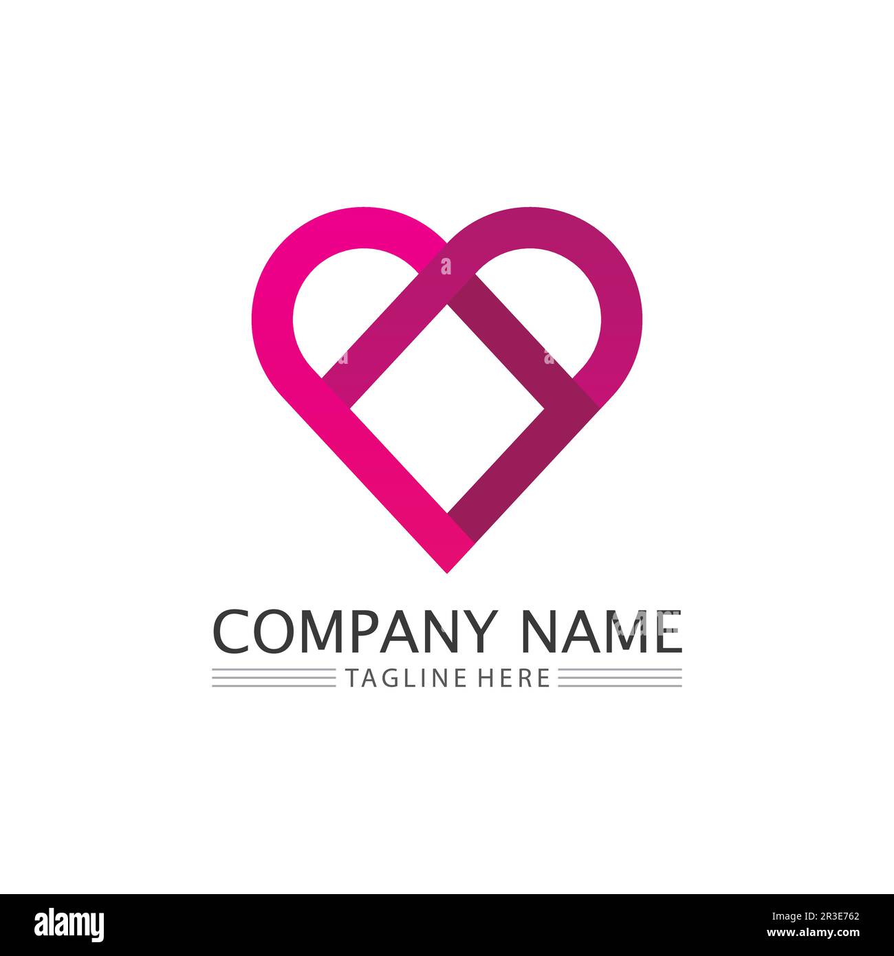 Heart logo and Beauty Love Vector icon valentine and romantic ...