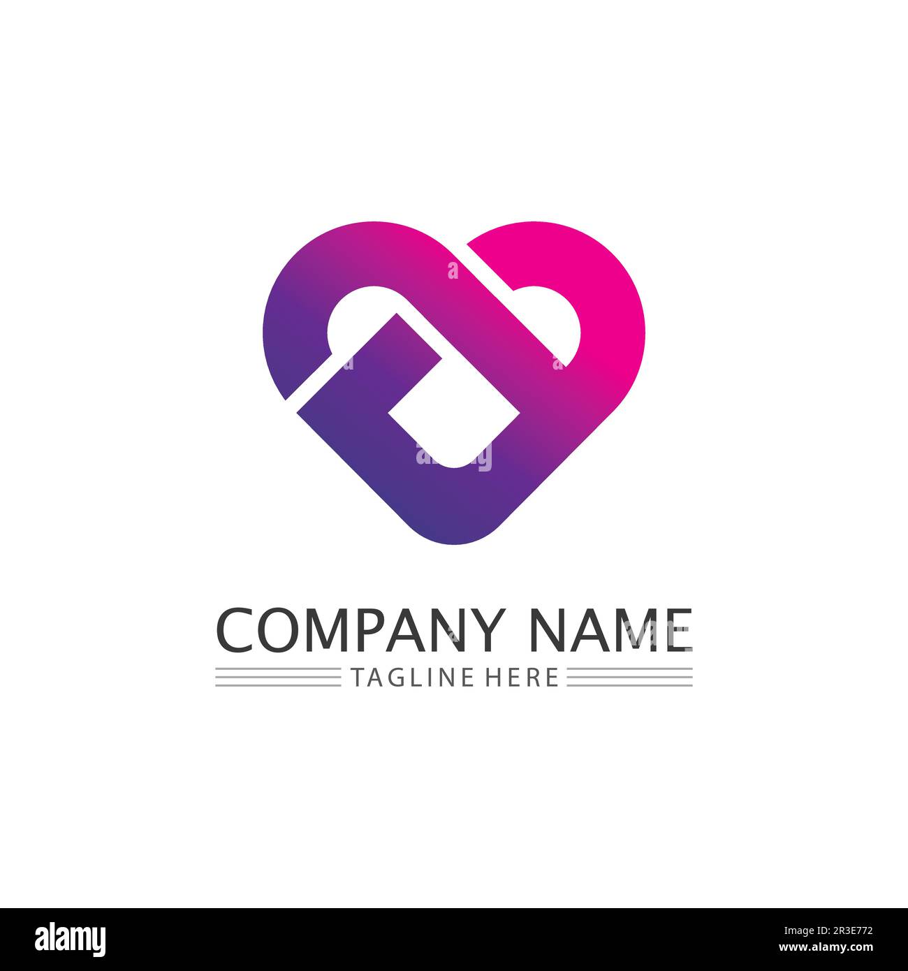 Heart logo and Beauty Love Vector icon valentine and romantic ...