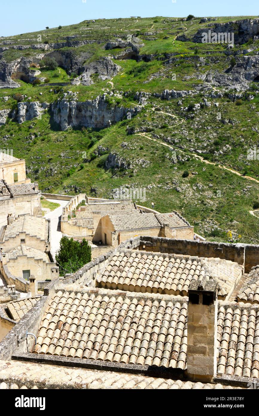 Dramatic views of the caves surrounding Matera, Basilicata region of ...