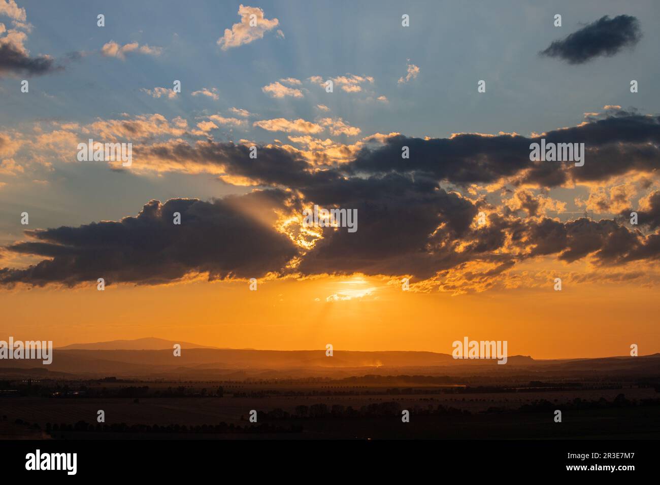 Romantic sunset texture sky Stock Photo - Alamy