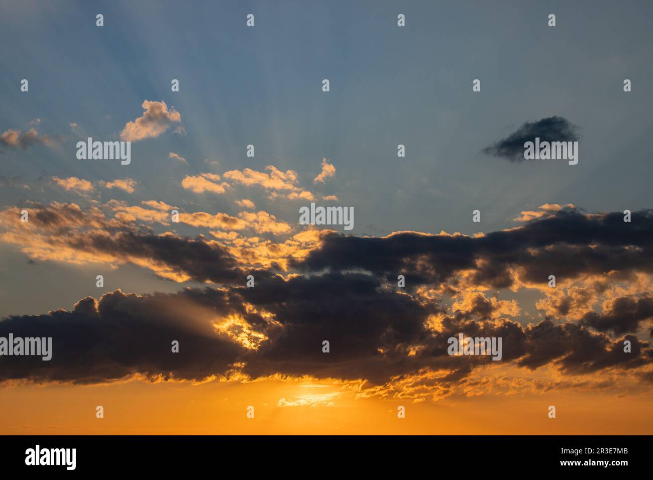 Romantic sunset texture sky Stock Photo - Alamy
