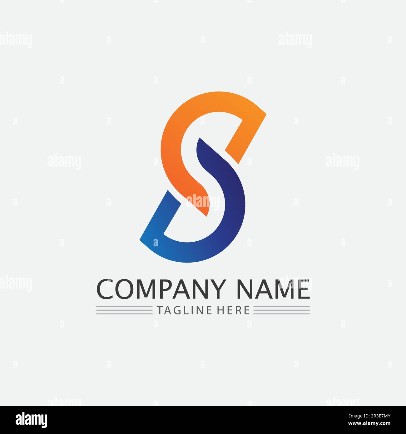 S font and letter logo Business corporate S letter logo design vector ...