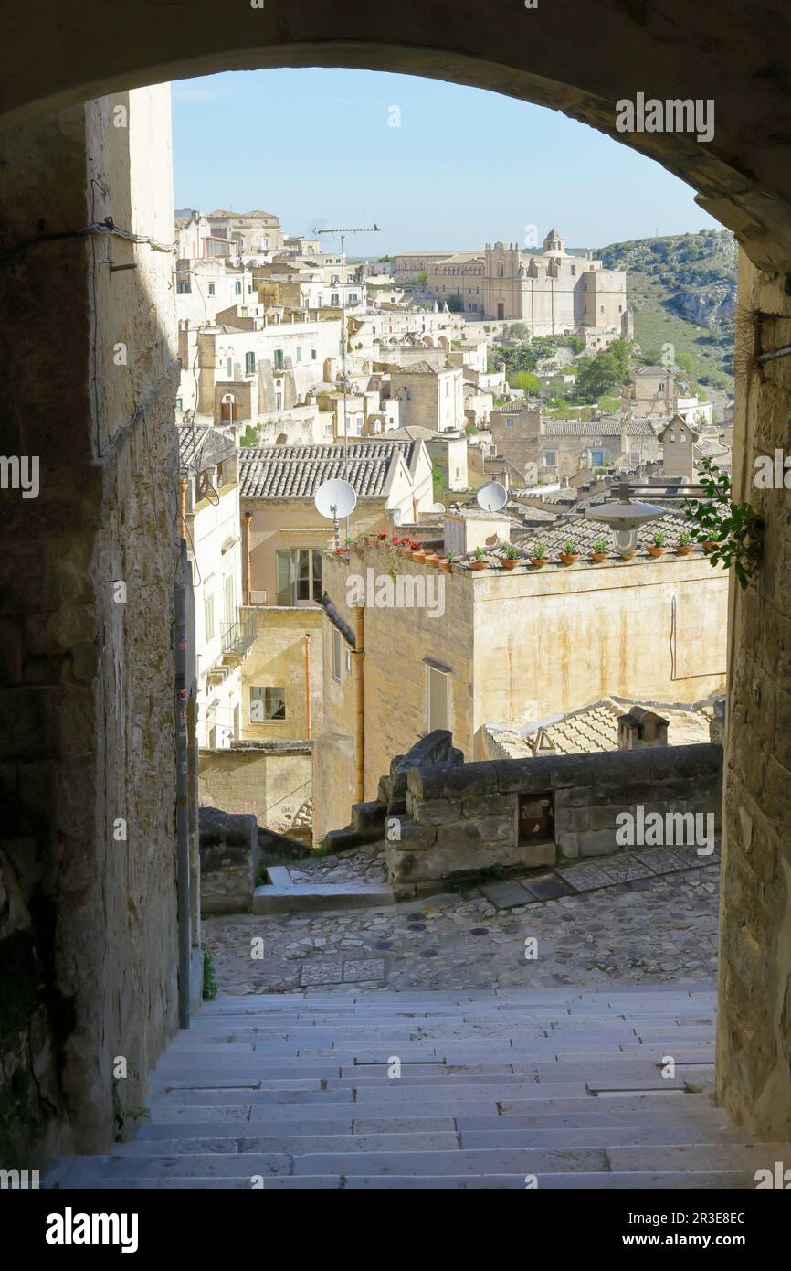 Scenes in local neighbourhoods and old streets of Matera, Basilicata ...