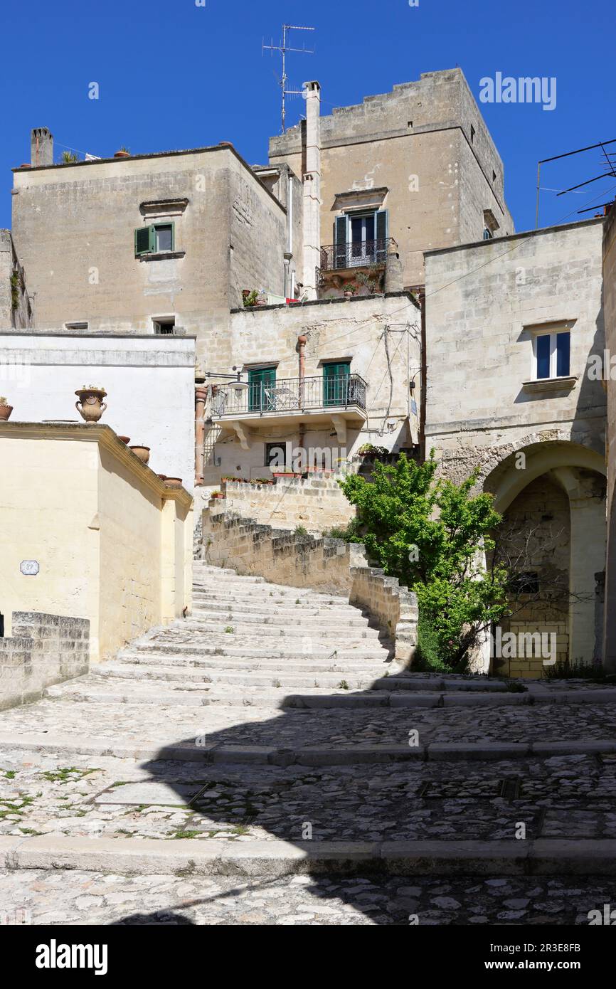 Scenes in local neighbourhoods and old streets of Matera, Basilicata ...