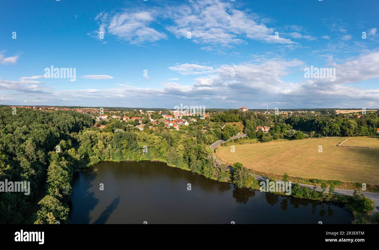 Aerial photos from Harzgerode in the Harz Mountains Stock Photo - Alamy