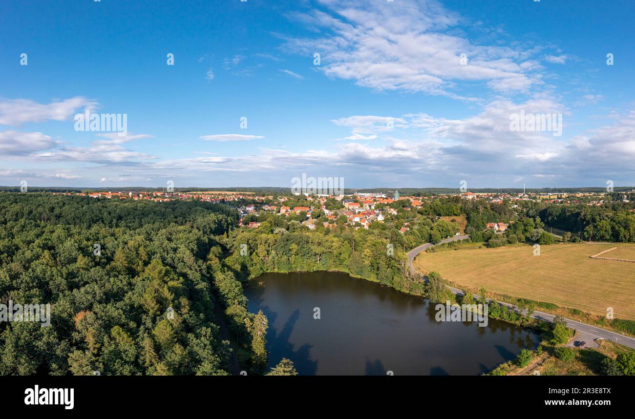 Aerial photos from Harzgerode in the Harz Mountains Stock Photo - Alamy