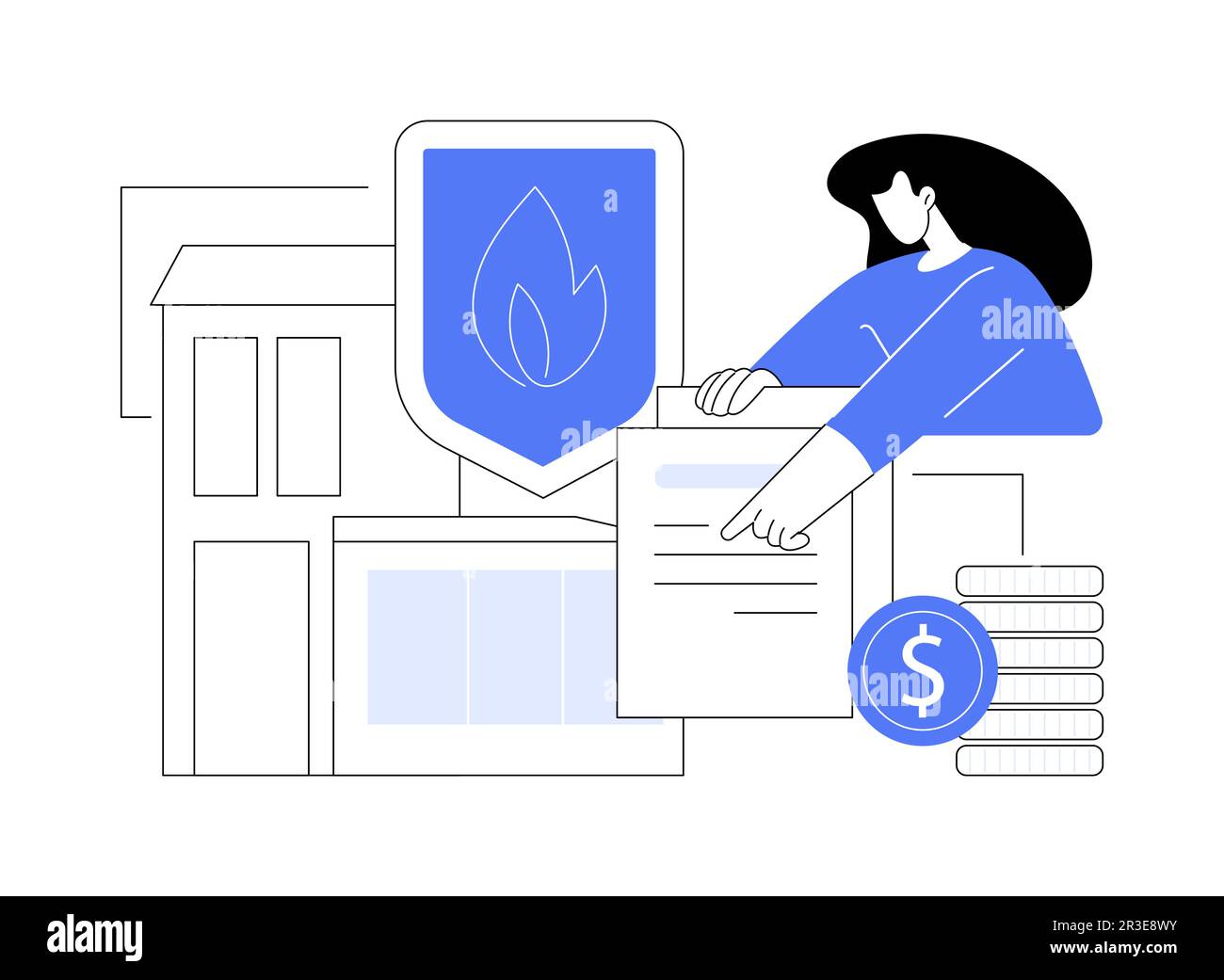 Fire insurance abstract concept vector illustration Stock Vector Image ...