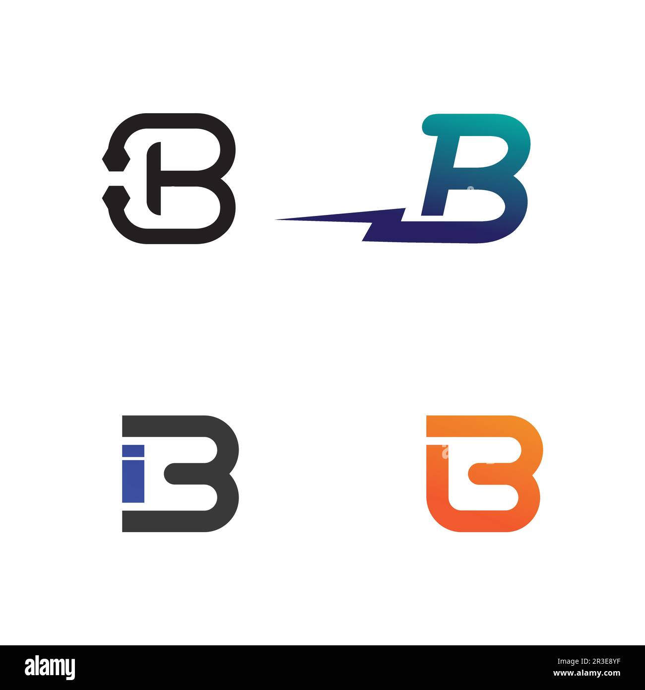 B Letter and b logo design with modern concept. Icon letter b vector ...