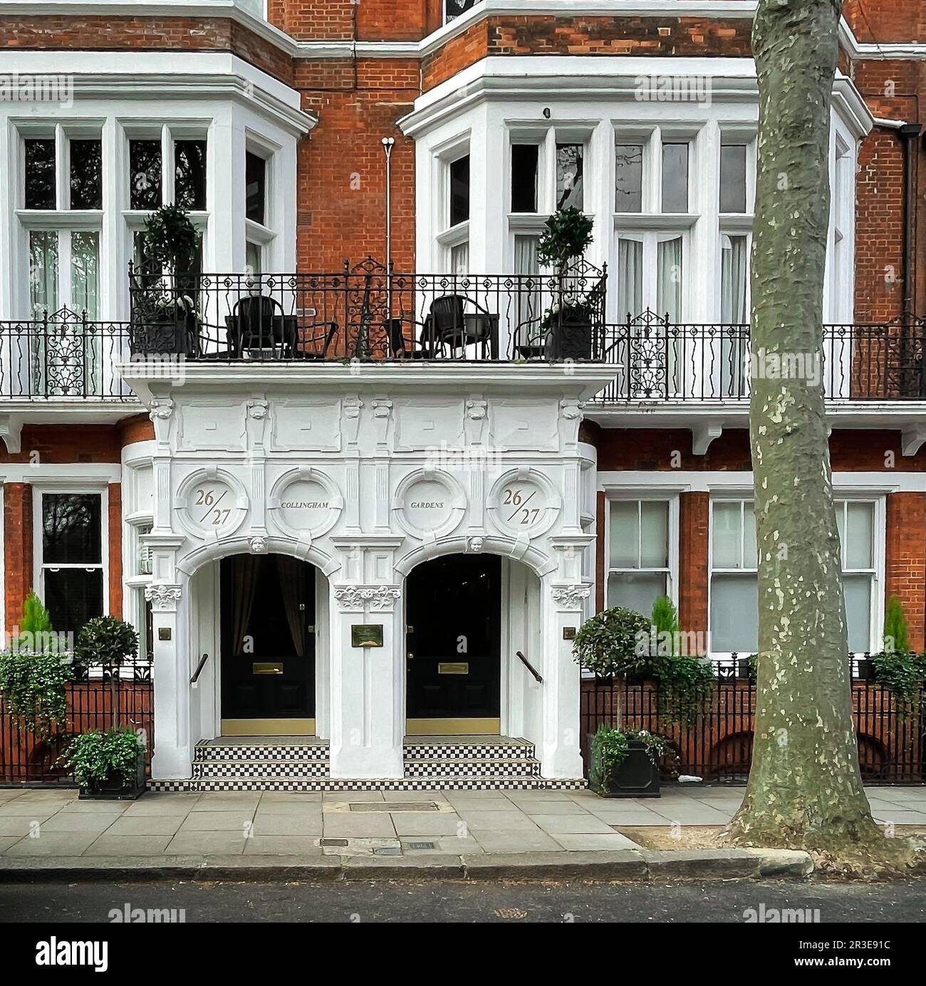 England, United Kingdom, April 2023, view of a building entrance at ...