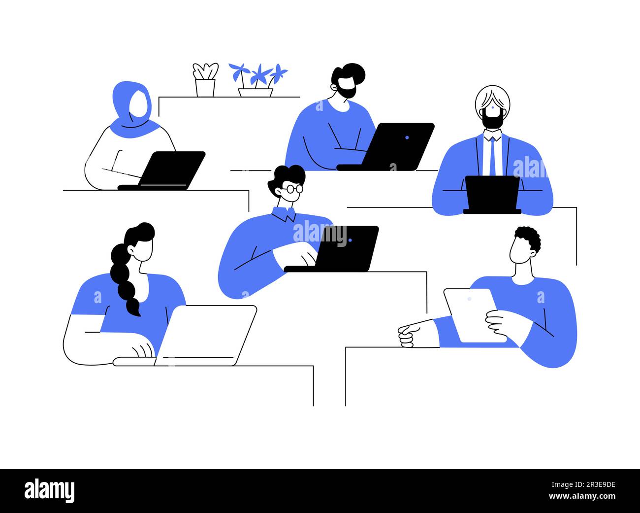 Equality at a workplace abstract concept vector illustration Stock ...