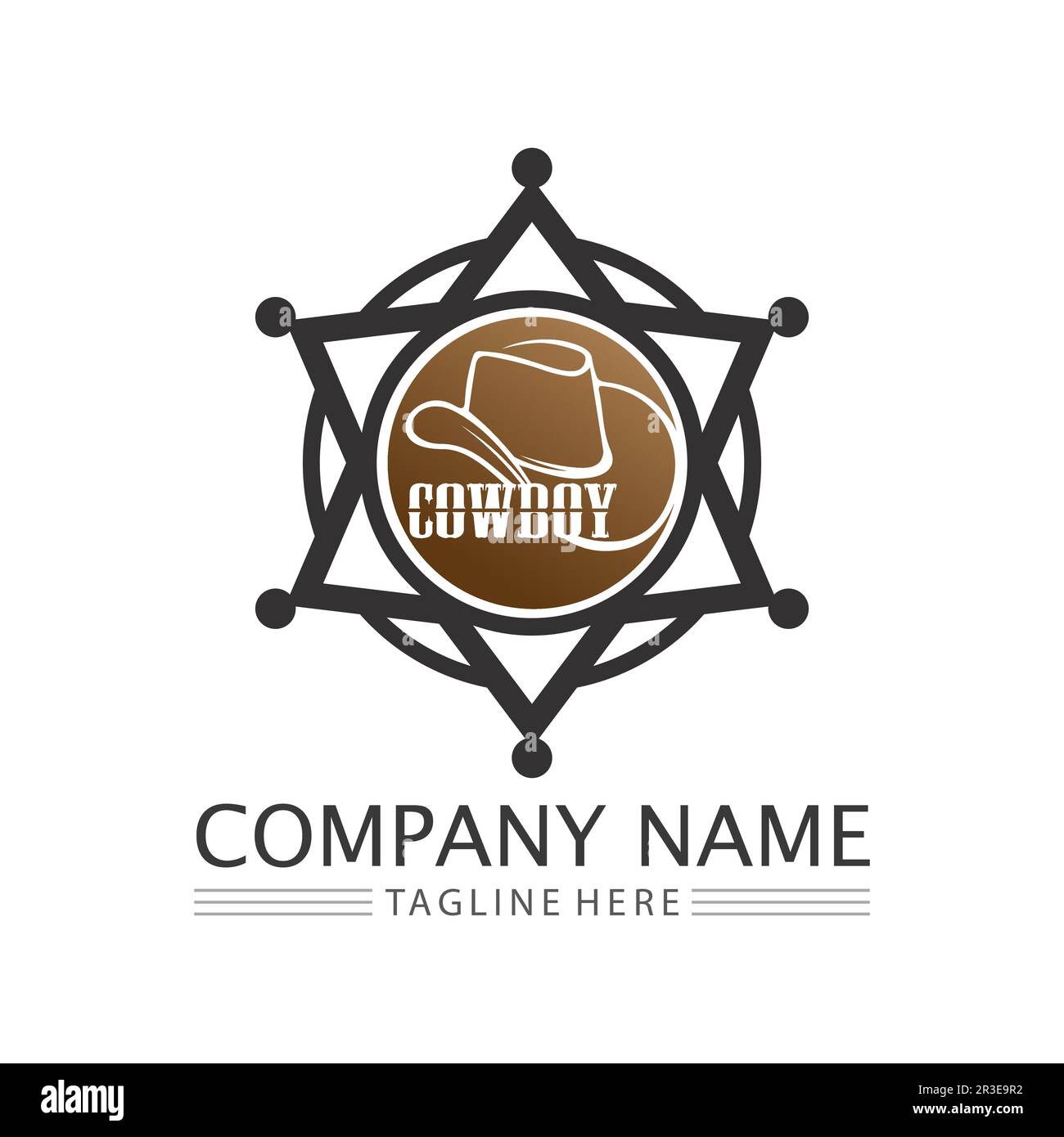 cowboy hat logo images icon vector and design template Stock Vector ...